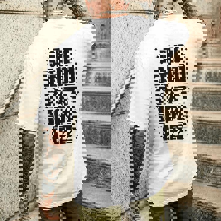 Skibidi Rizz Gyatt Ohio Sigma Rizzler Toilet Meme Men's T-shirt Back ...