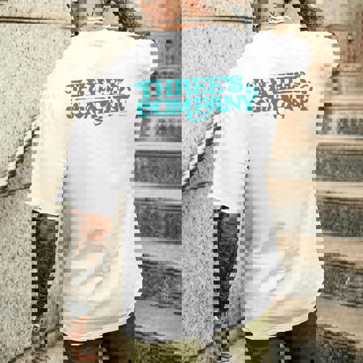 Three's Company Retro Sitcom Show Logo Men's T-shirt Back Print ...