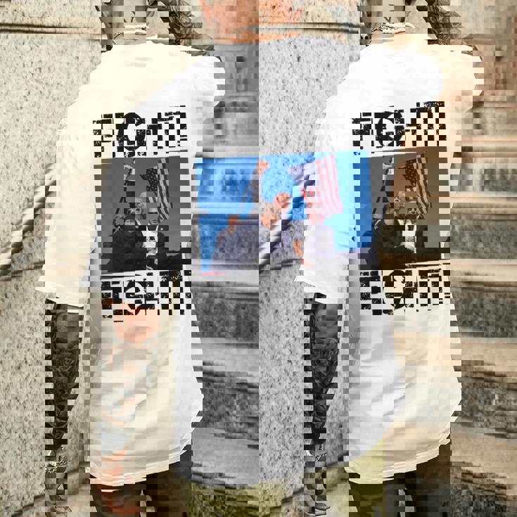 Trump Fight Trump Fighting Men's T-shirt Back Print - Monsterry