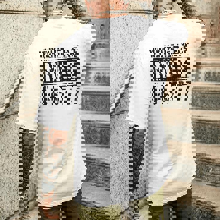 Work Release Inmate Costume Prisoner Inmate County Jail Men's T-shirt ...