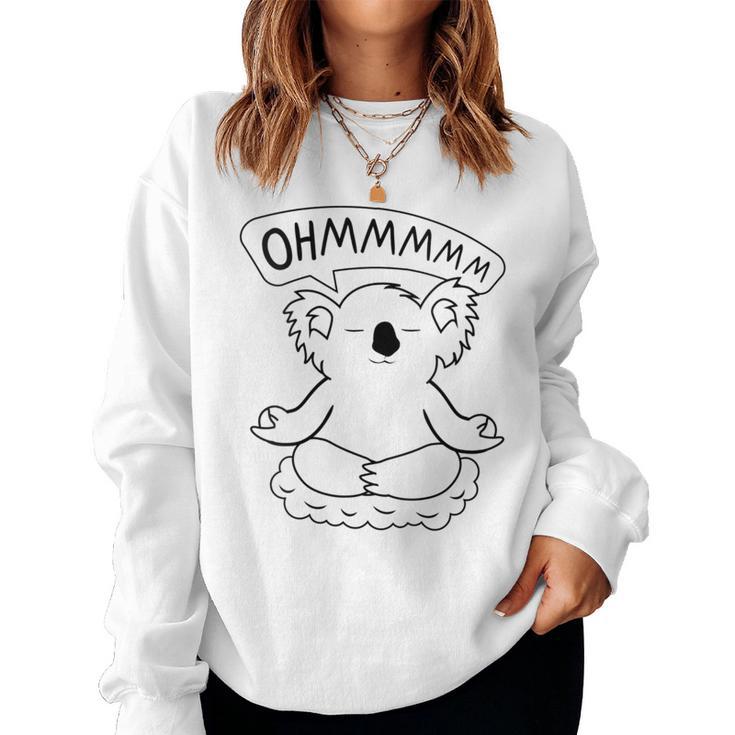Ohmmm Yoga Niños Koala I Colorear Dibujo Cuello Sudadera Mujer - Regaloses