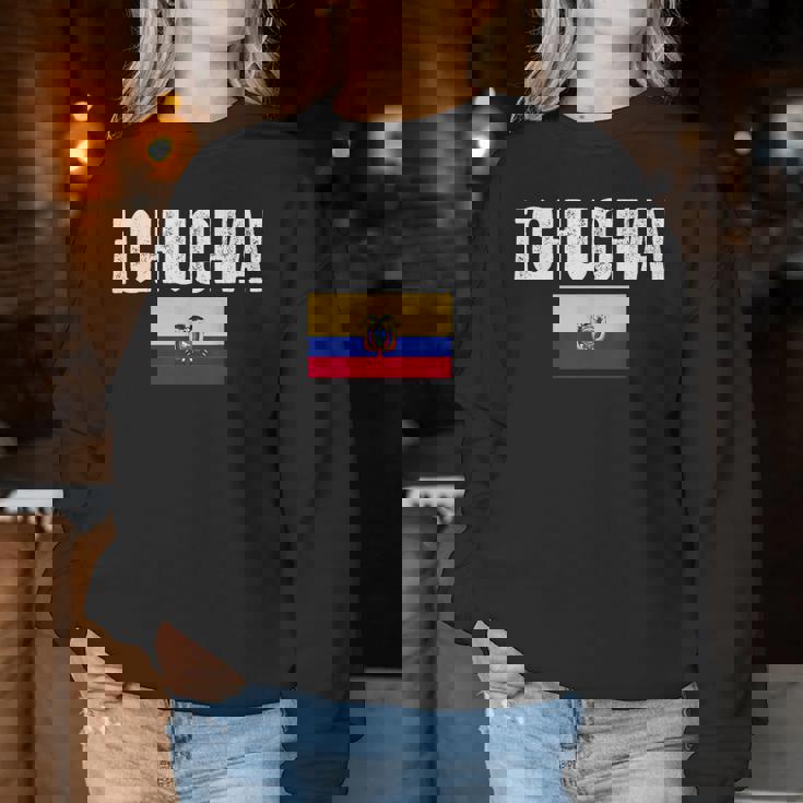 Chucha Ecuador Bandera Ecuatoriana Chucha Sudadera Mujer - Regaloses