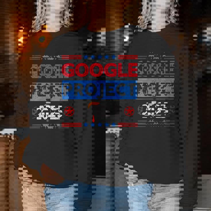 Google Project 2025 Retro Women Sweatshirt - Monsterry