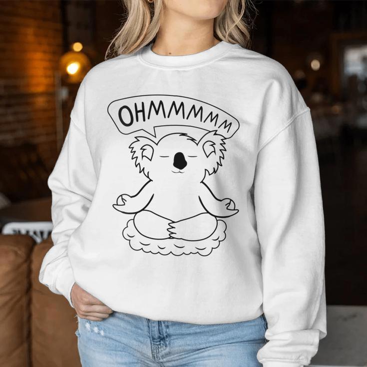 Ohmmm Yoga Niños Koala I Colorear Dibujo Cuello Sudadera Mujer - Regaloses