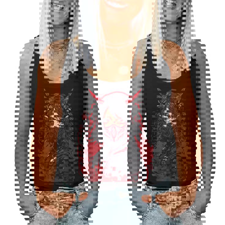 Anime Girl Gothic Waifu Japanese Aesthetic Kawaii Otaku Women Tank Top ...