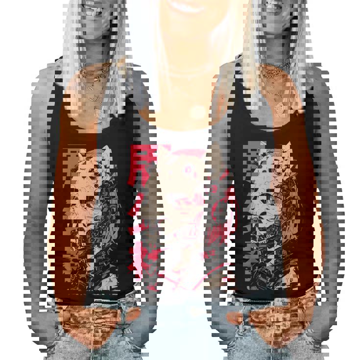Anime Manga Cyberpunk Aesthetic Techwear Harajuku Cat Girl Women Tank ...