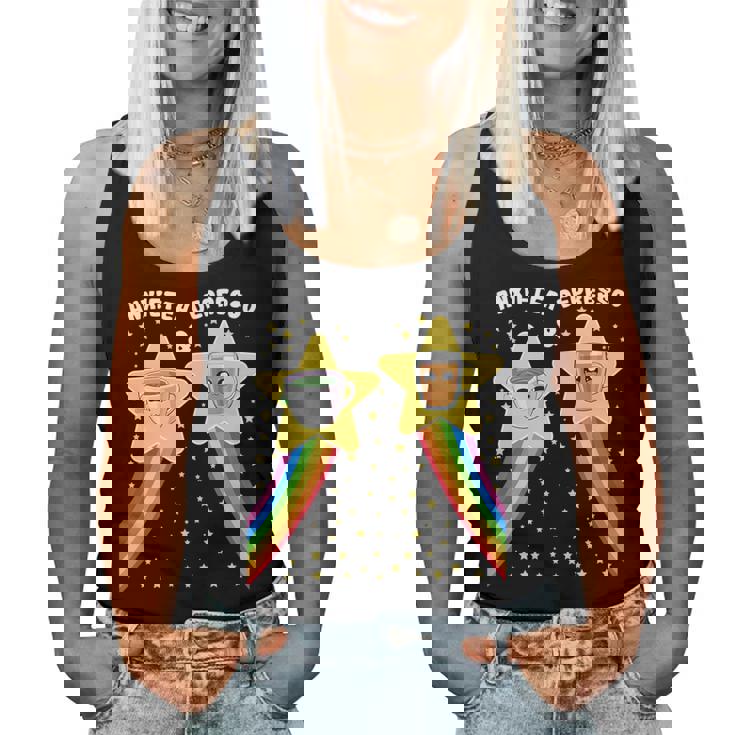 Anxiety Depression Rainbow Kawaii Chibi Anxietea & Depresso Women Tank ...