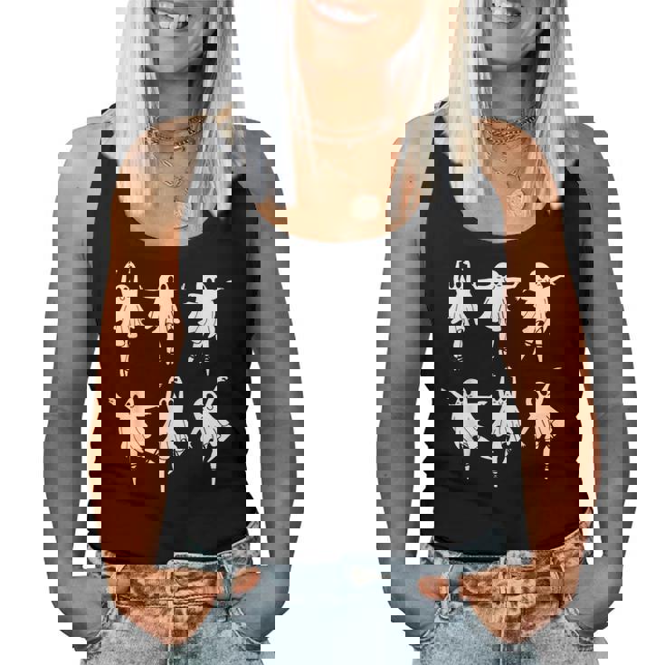 Ballet Ghost Dancer Spooky Dance Teacher Halloween Costume Women Tank ...