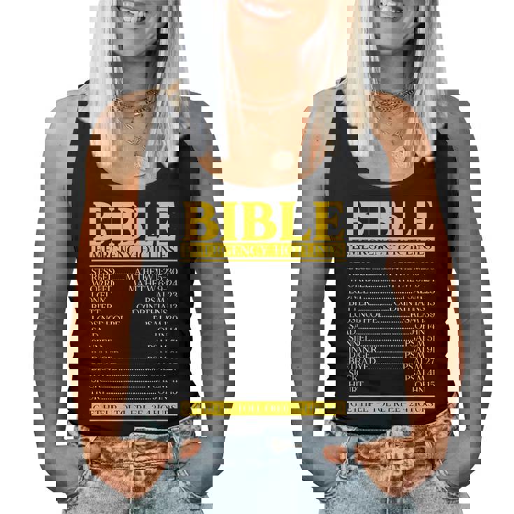 Bible Emergency Hotline Verses For Christian Faith Religious Women Tank ...