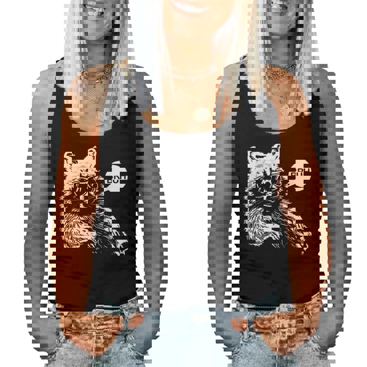 Bruh Raccoon Trash Panda Lover Racoon Meme Ns Slang Women Tank Top | Mazezy