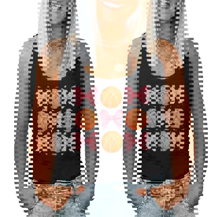 Coquette Basketball Tween N Girl Girly Pink Bow Preppy Women Tank Top ...