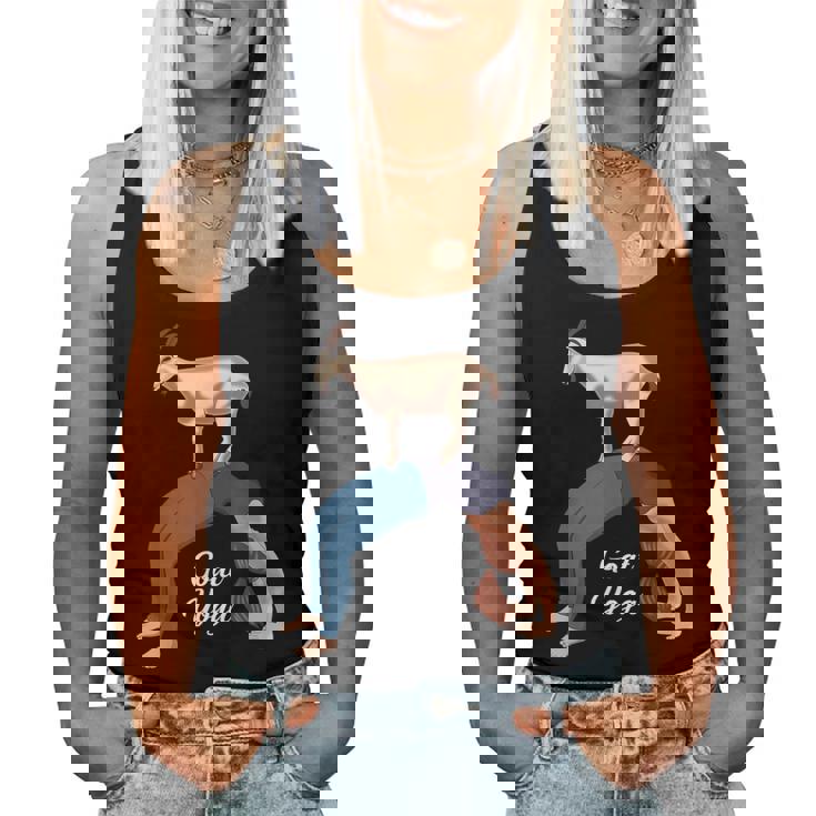 Farmer Goat Yoga Pose Woman Bending Yogi Bridge Asana Women Tank Top ...