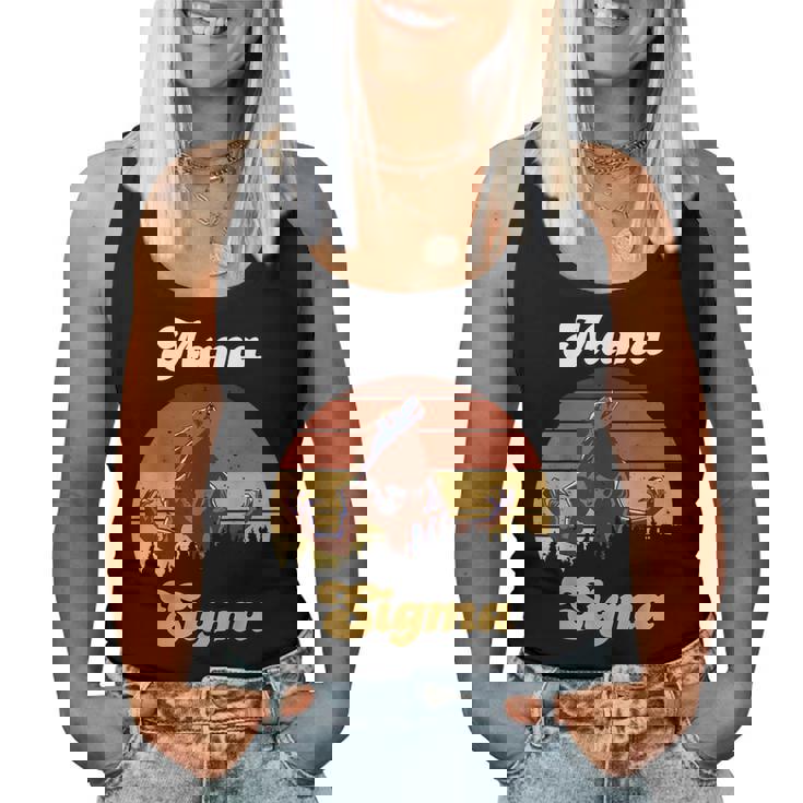 Sigma Mama Wolf Matching Family Tribe Wolves Moon Wife Mom Women Tank ...