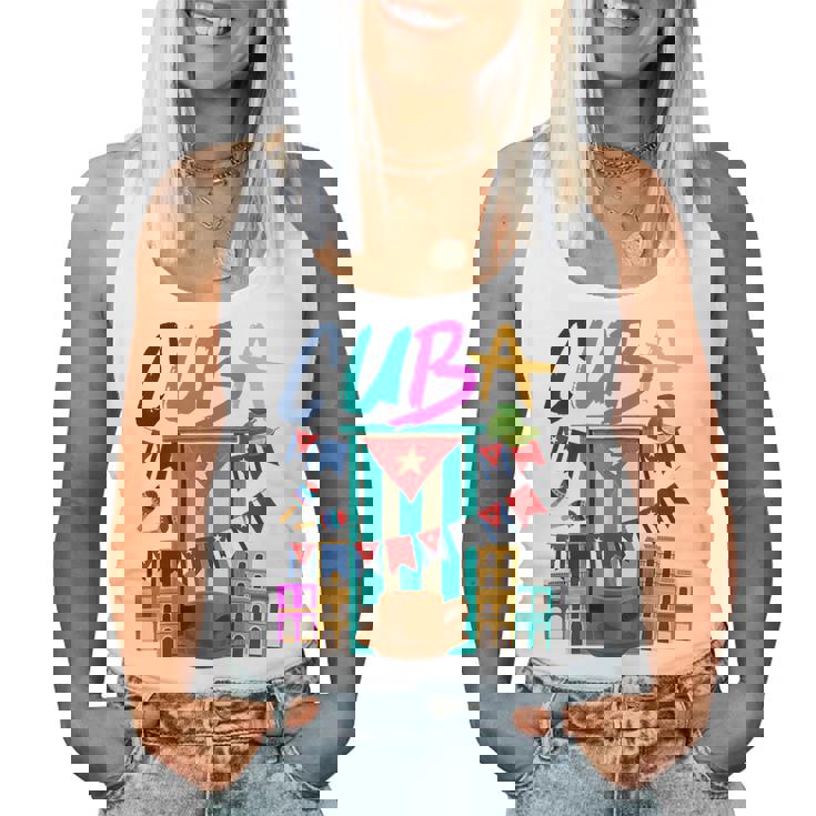 Cuban Flag Outfit Ideas For & Hispanic Cuba Flag Women Tank Top - Monsterry