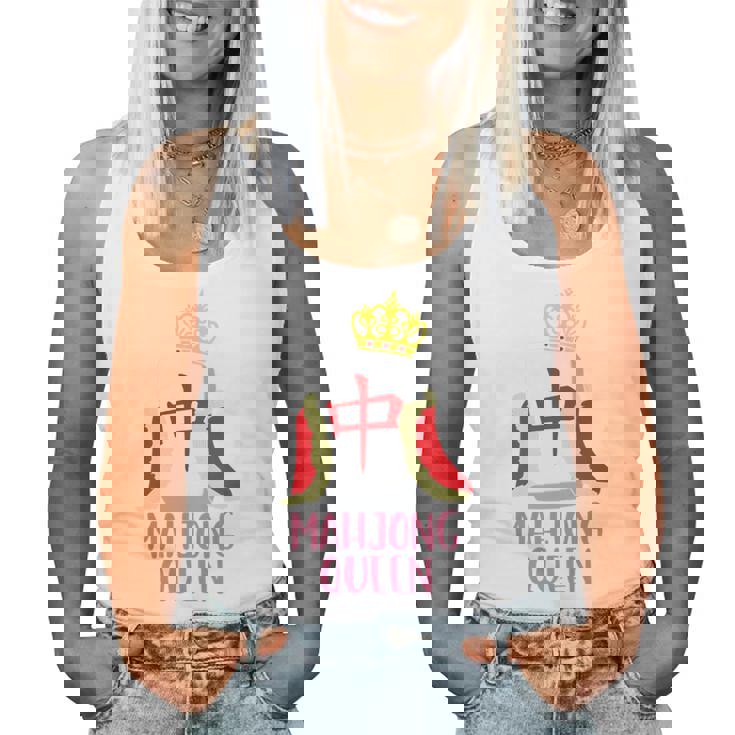Mahjong Queen Mah Jong Players Chinese Asian Game Women Tank Top ...