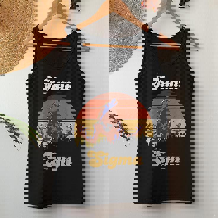 Sigma Mama Wolf Matching Family Tribe Wolves Moon Wife Mom Women Tank ...