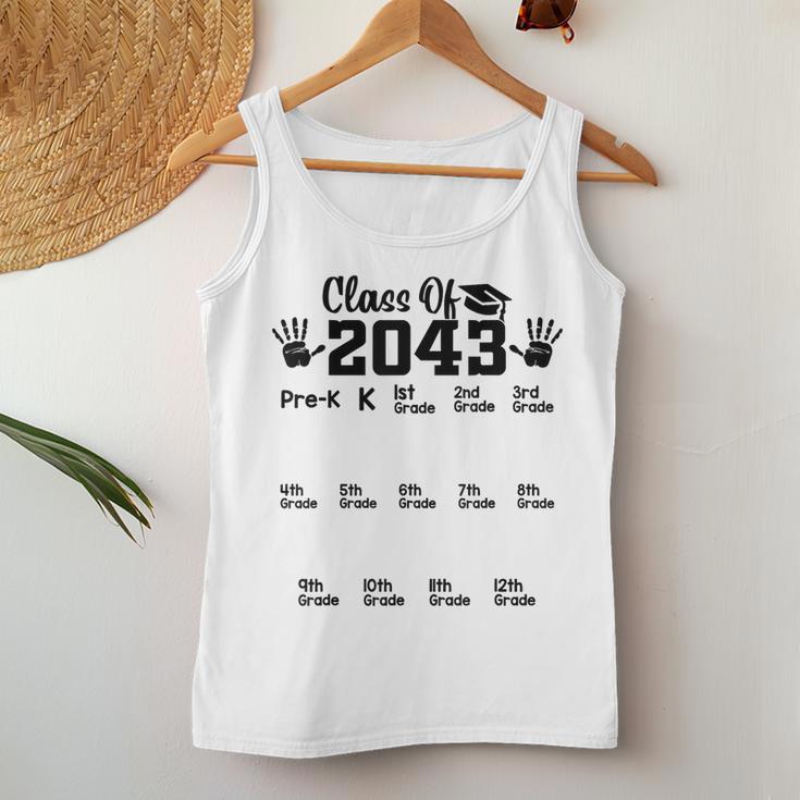 Class Of 2043 Grow With Me Handprint Pre-K 12Th Grade Women Tank Top ...
