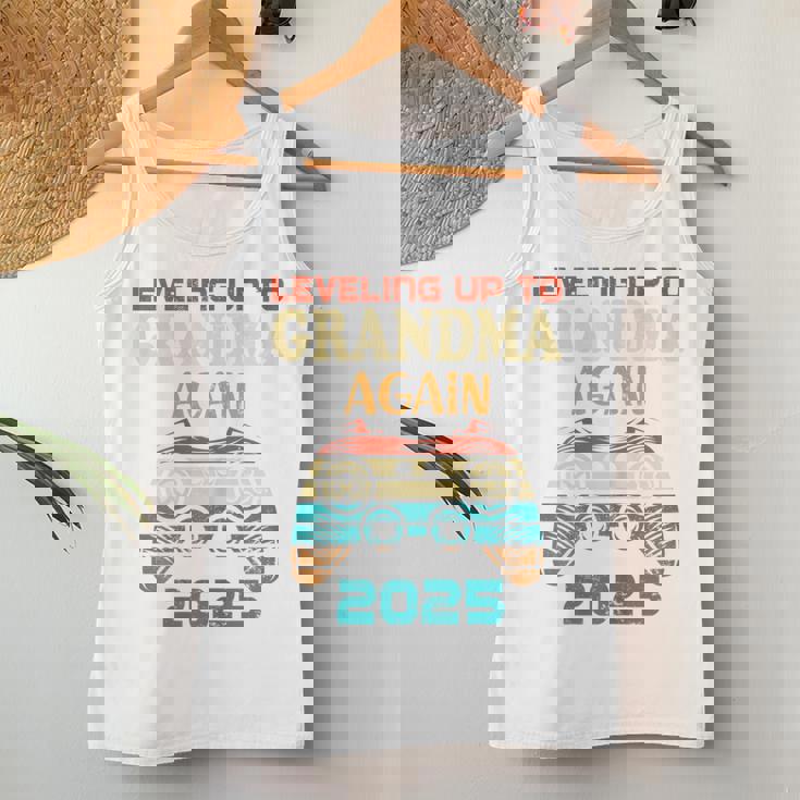 Retro Leveling Up To Grandma Again 2025 Promoted To Grandmom Women Tank ...