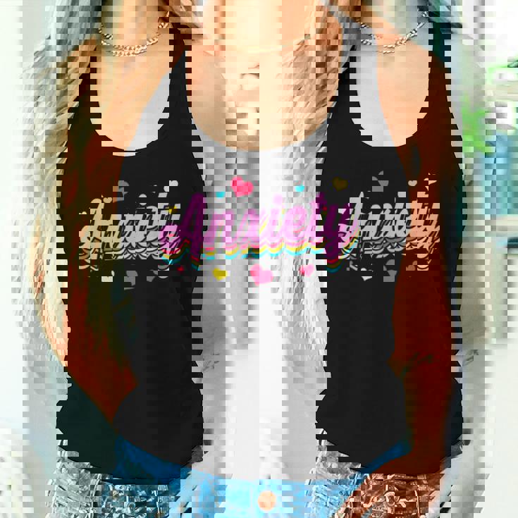 Anxiety Depression Kawaii Cute Anxiety Graphic For Women Women Tank Top ...