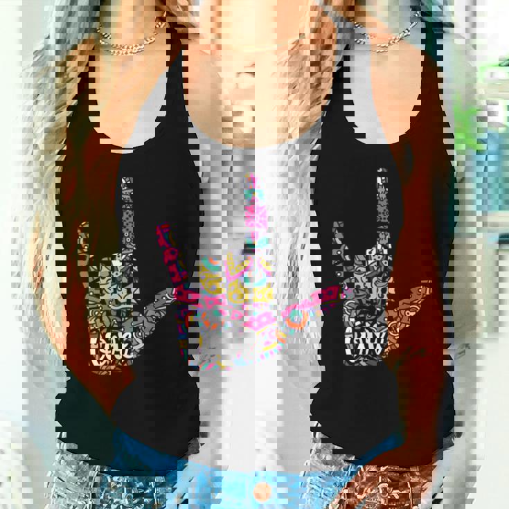 Asl Sign Language I Love You American Sign Language Women Tank Top ...