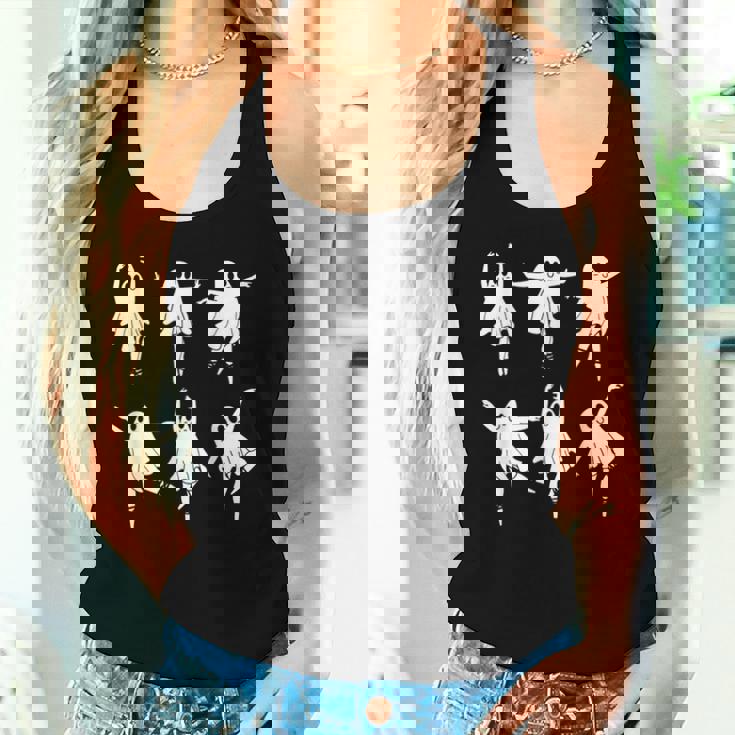 Ballet Ghost Dancer Spooky Dance Teacher Halloween Costume Women Tank ...