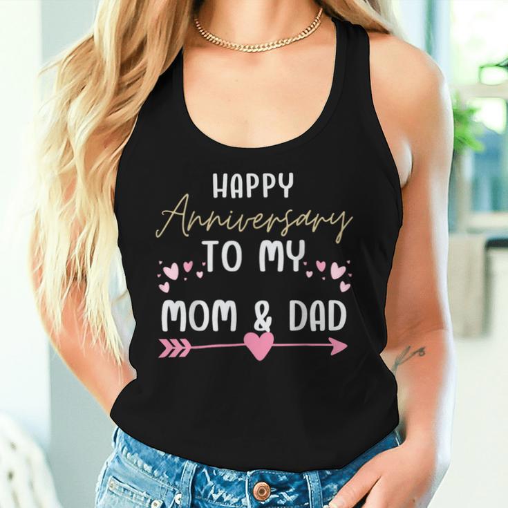 Family Parents' Day Happy Anniversary Mom And Dad Women Tank Top ...