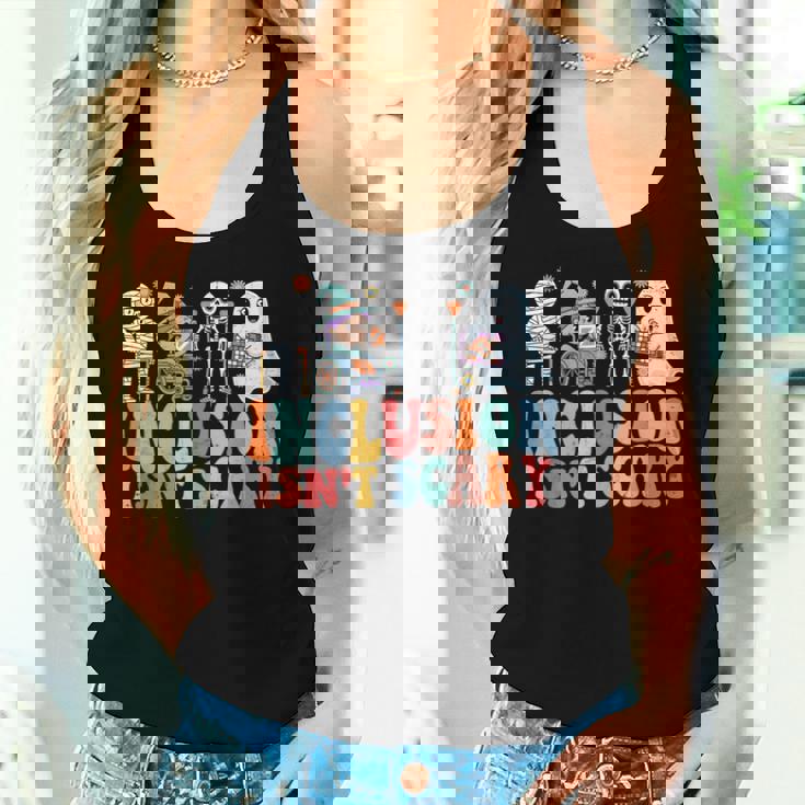 Inclusion Isn't Scary Ghost Mummy Halloween Slp Sped Teacher Women Tank ...