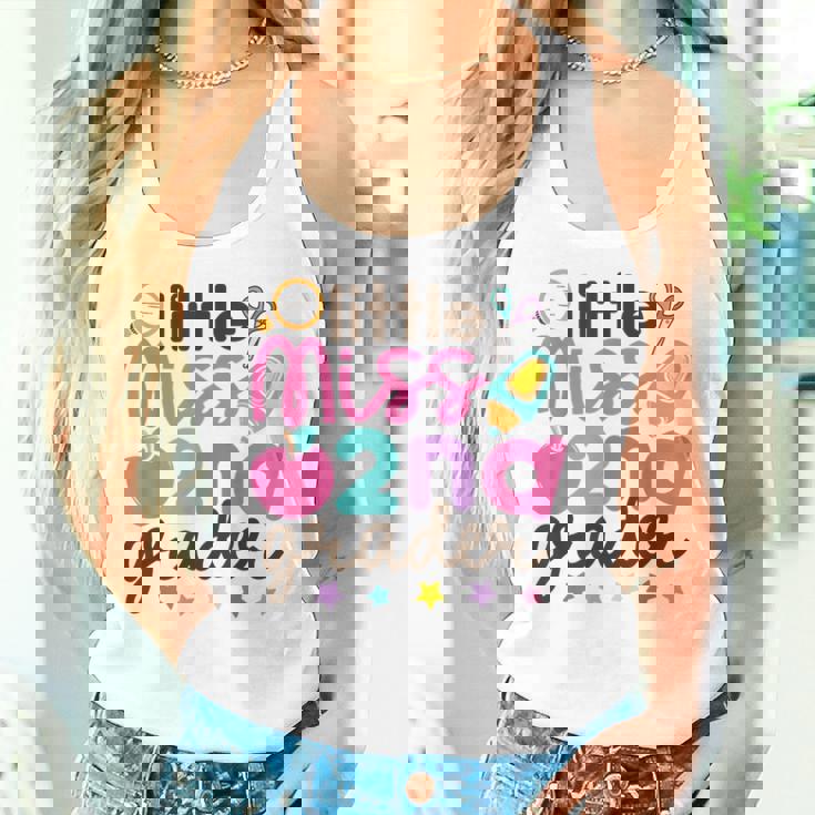 Little Miss 2Nd Grade First Day Of Second Grade Cute Girls Women Tank ...