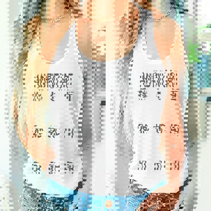 Preschool Through 12Th Grade Handprint Chart Women Tank Top - Monsterry