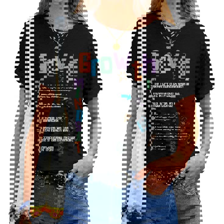 Growth Mindset Positive Saying Teacher For Classroom Women T-shirt ...