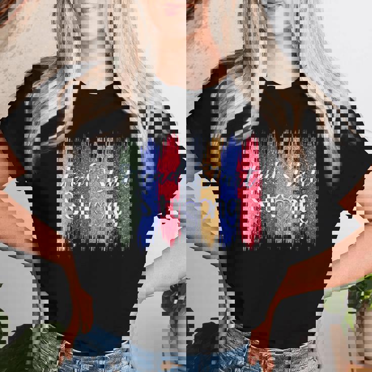 Modern Paint Stroke Head Start Strong Teacher Family Staff Women T ...