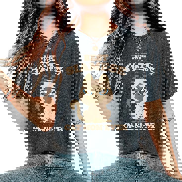 Best Siamese Cat Mom Ever Mama Gatos Madre Gato Siamese Camiseta ...