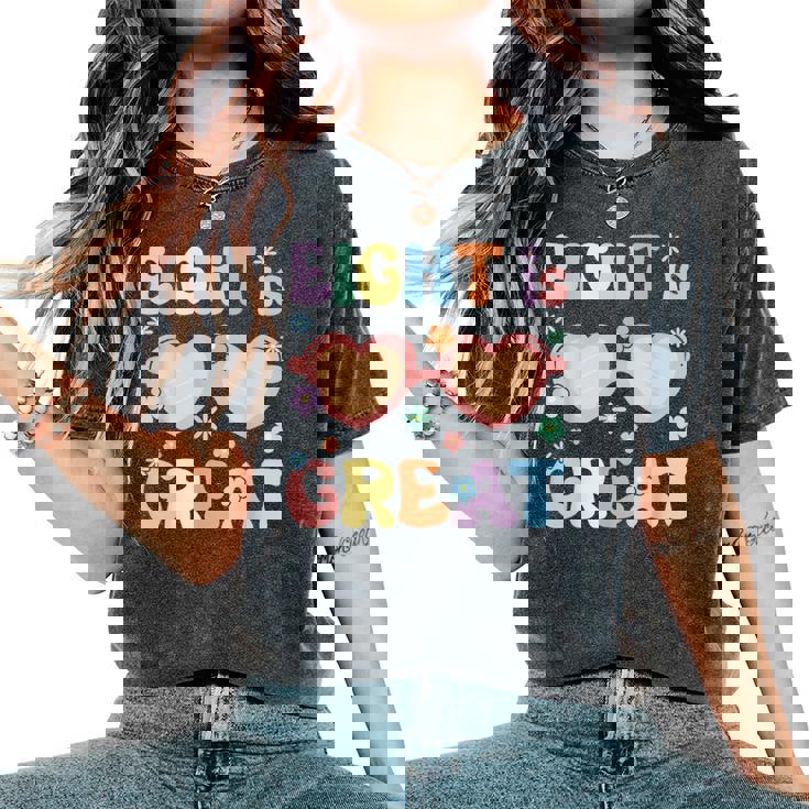 Groovy Eight Party 8 Is Great 8Th Birthday 8 Years Old Girls Women's ...