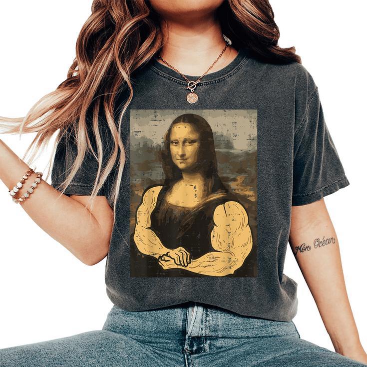 Gym Mona Lisa Muscle Fun Workout Fitness Bodybuilding Women Women's ...