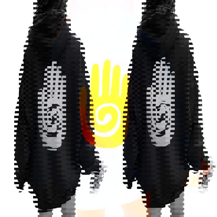 Ancient Native American Hopi Healing Hand Symbol Women Women Oversized ...