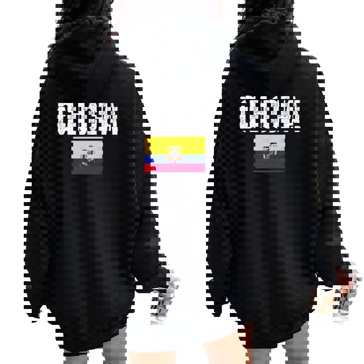 Chucha Ecuador Bandera Ecuatoriana Chucha Women Oversized Hoodie Back ...