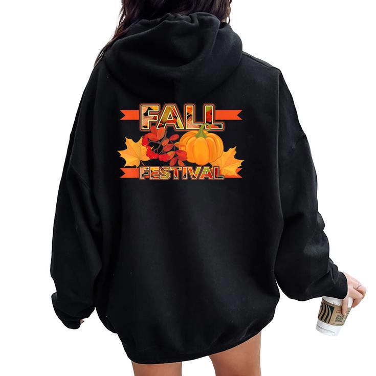 Fall Festival Christian Fall Season Women Oversized Hoodie Back Print ...