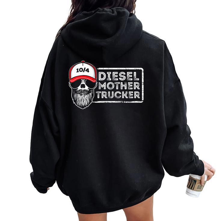 Truck Driver Slang Mother Trucker Sayings Women Oversized Hoodie Back ...
