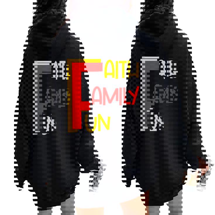 Ggt Faith Family Fun Christian Spiritual Reunion Women Oversized Hoodie ...