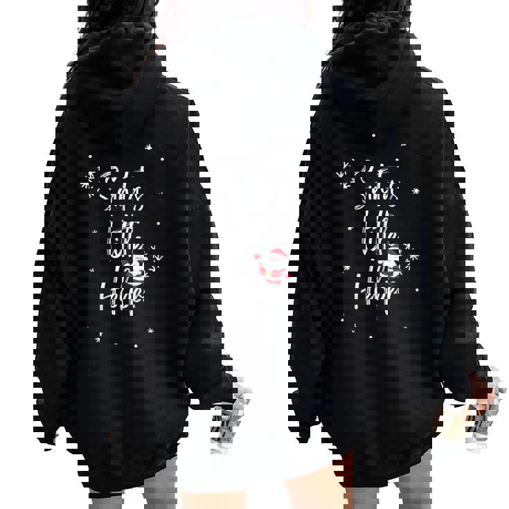 Santas Helpers Women Oversized Hoodie Back Print - Monsterry