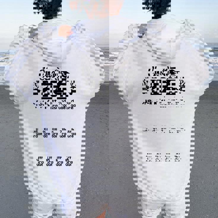 Class Of 2041 Grow With Me Handprint Pre-K 12Th Grade Women Oversized ...