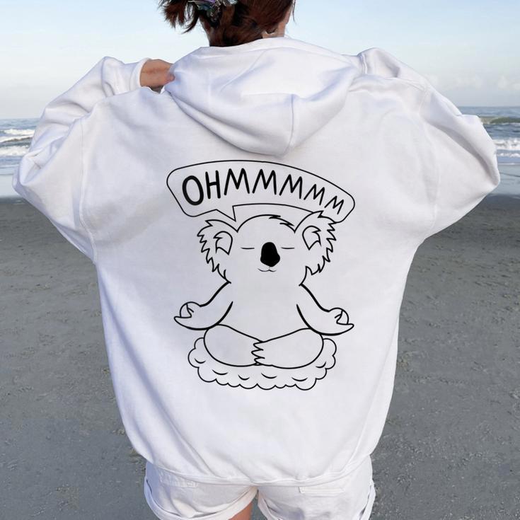 Ohmmm Yoga Niños Koala I Colorear Dibujo Cuello Women Oversized Hoodie ...