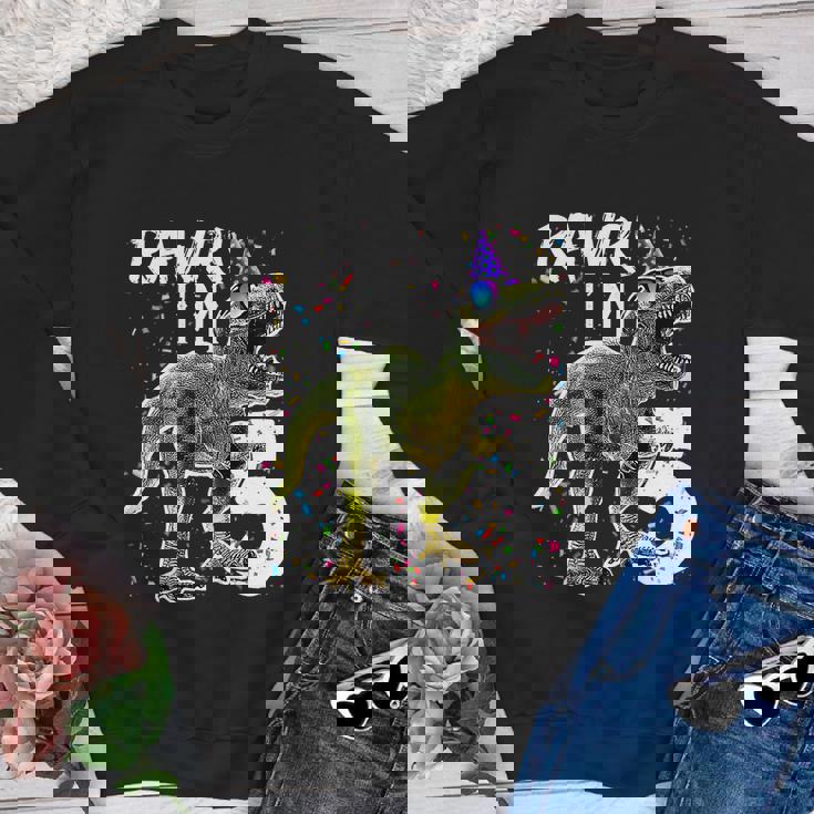 Kids Rawr I'm 5 5Th Birthday Party T Rex Dinosaur For Boys Tshirt Youth Sweatshirt - Monsterry