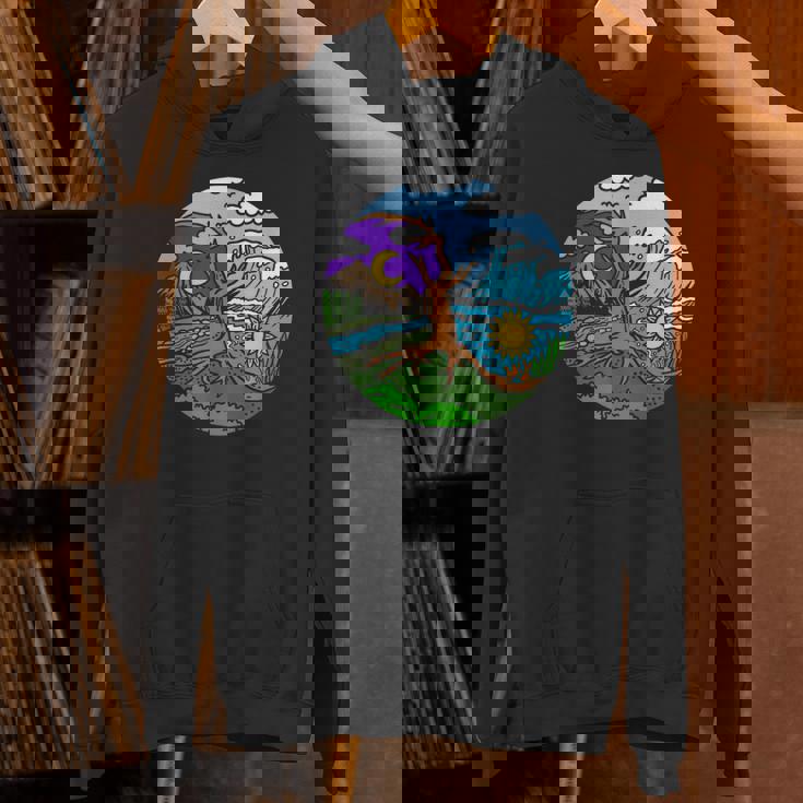 Dual Planet Earth Yin Yang Dualism Contrary Nature Forces Unisex Hoodie ...