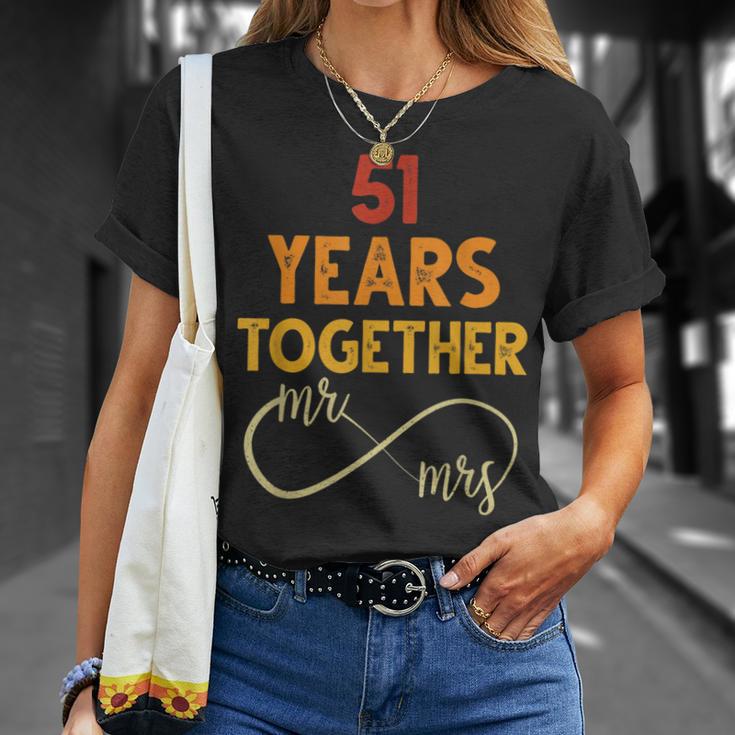 51 Years Together Mr & Mrs Couple Matching 51St Anniversary T-Shirt ...