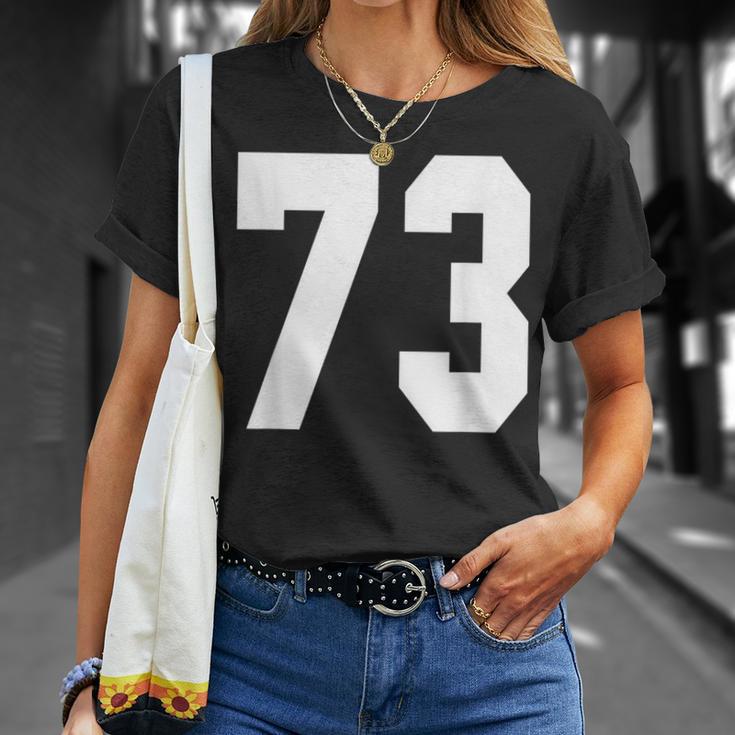 73 Team Sports Jersey Front & Back Number Player Fan T-Shirt - Monsterry