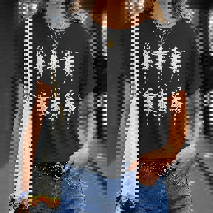 Ballet Ghost Dancer Spooky Dance Teacher Halloween Costume T-Shirt ...