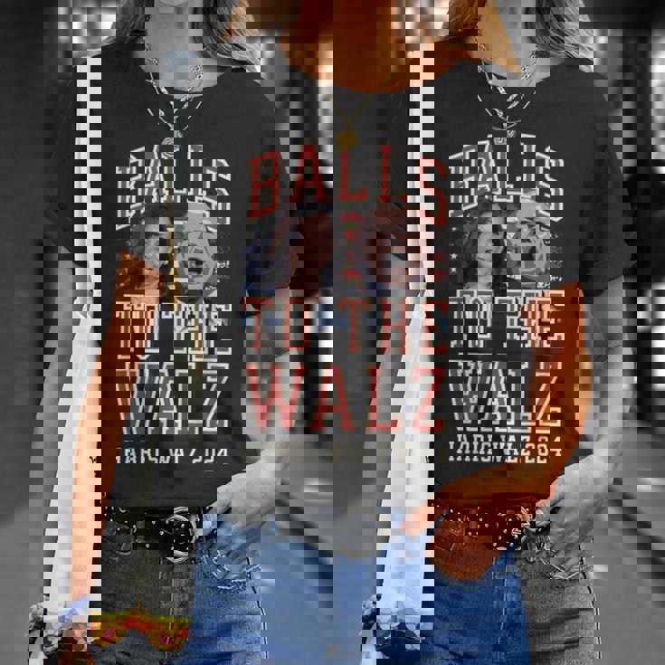 Balls To The Walz Kamala Harris Tim Walz Harris Walz 2024 T-Shirt ...