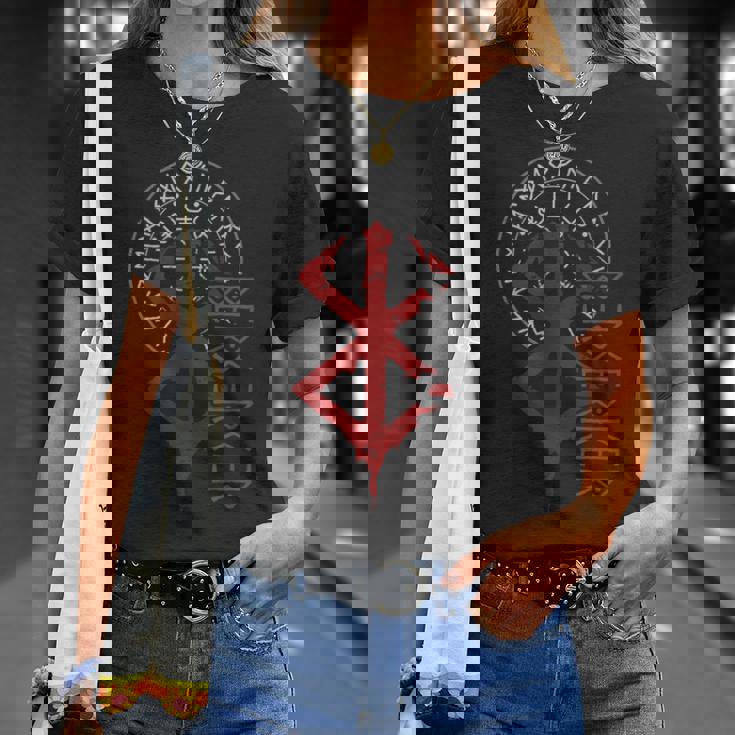 Berserk Rune & Viking Compass Norse Mythology T-Shirt | Mazezy