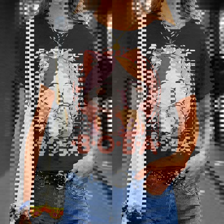 Cat Boba Tea Kawaii Bubble Tea Cat Anime Neko Calico Cat T-Shirt ...